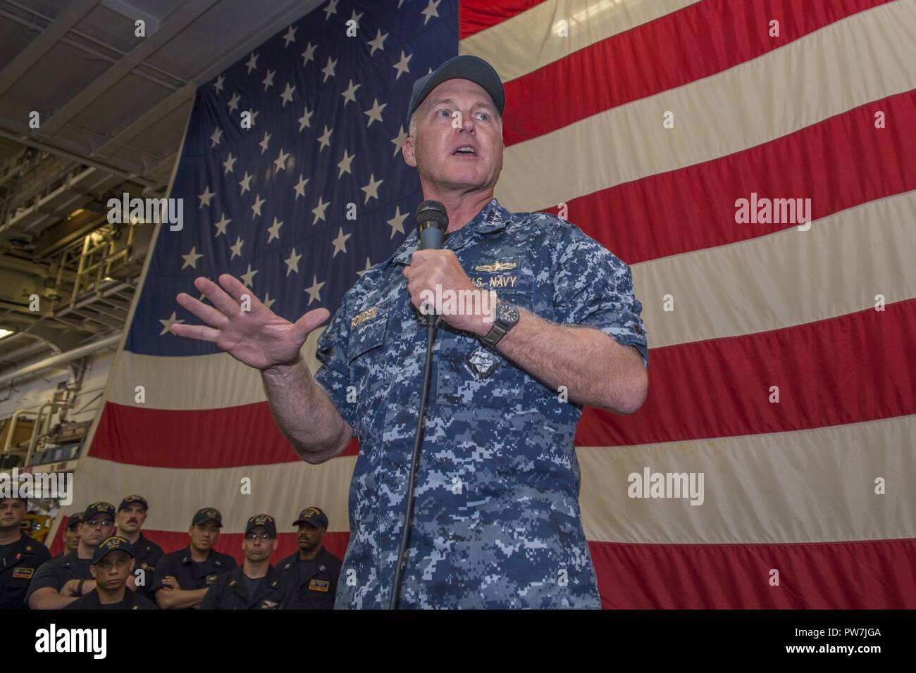 SASEBO, Japan (Sept. 25, 2017) Vice Adm. Tom Rowden, commander, Naval ...