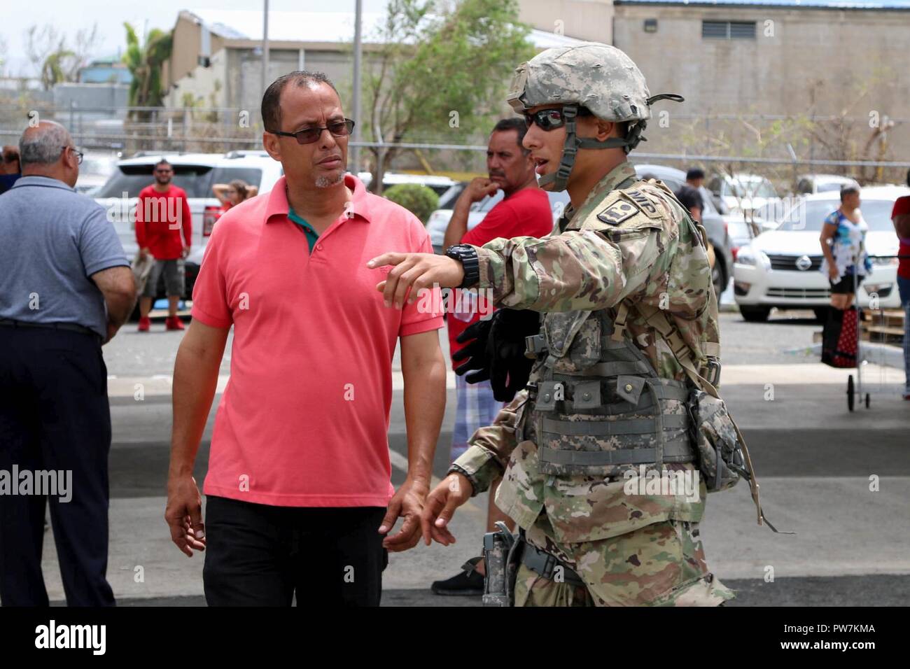 The Puerto Rico National Guard begin providing support to the Puerto ...