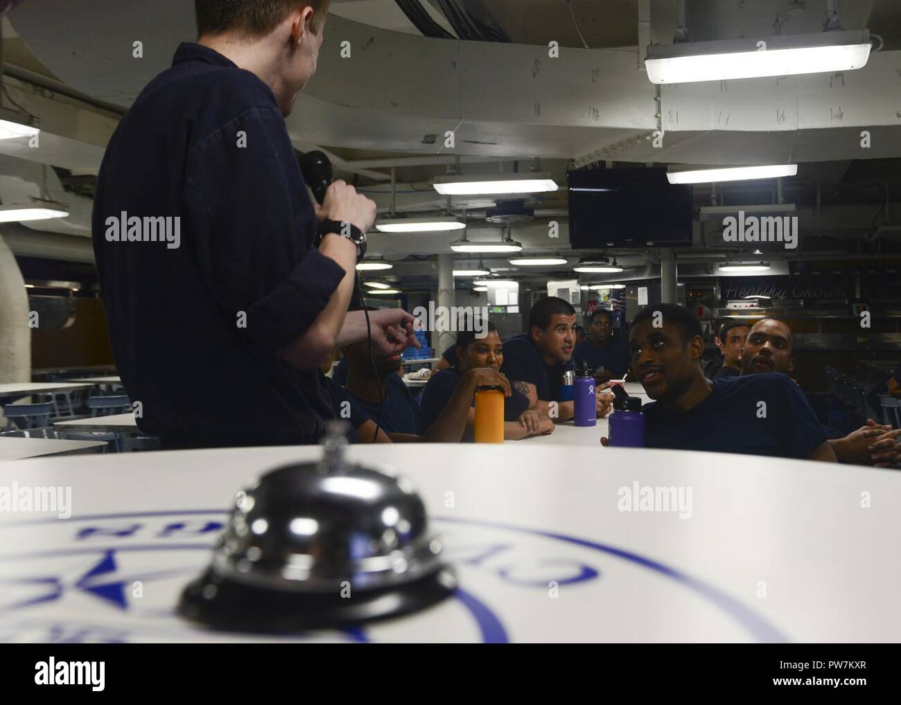 Sailors line decks hi-res stock photography and images - Alamy