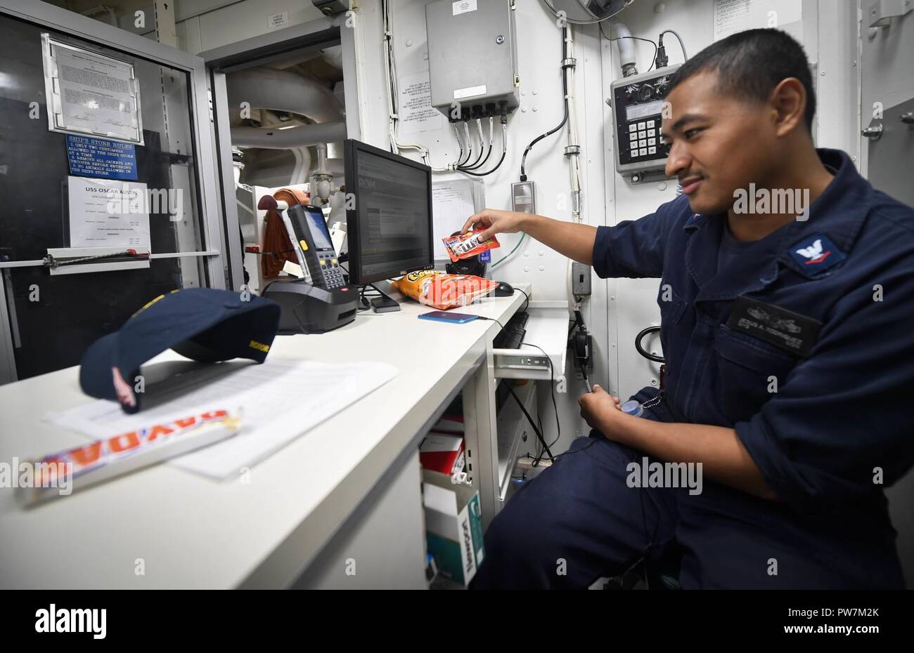 BALTIC SEA (Sept. 23, 2017) Ship's Serviceman 3rd Class Jesus Rodriguez ...