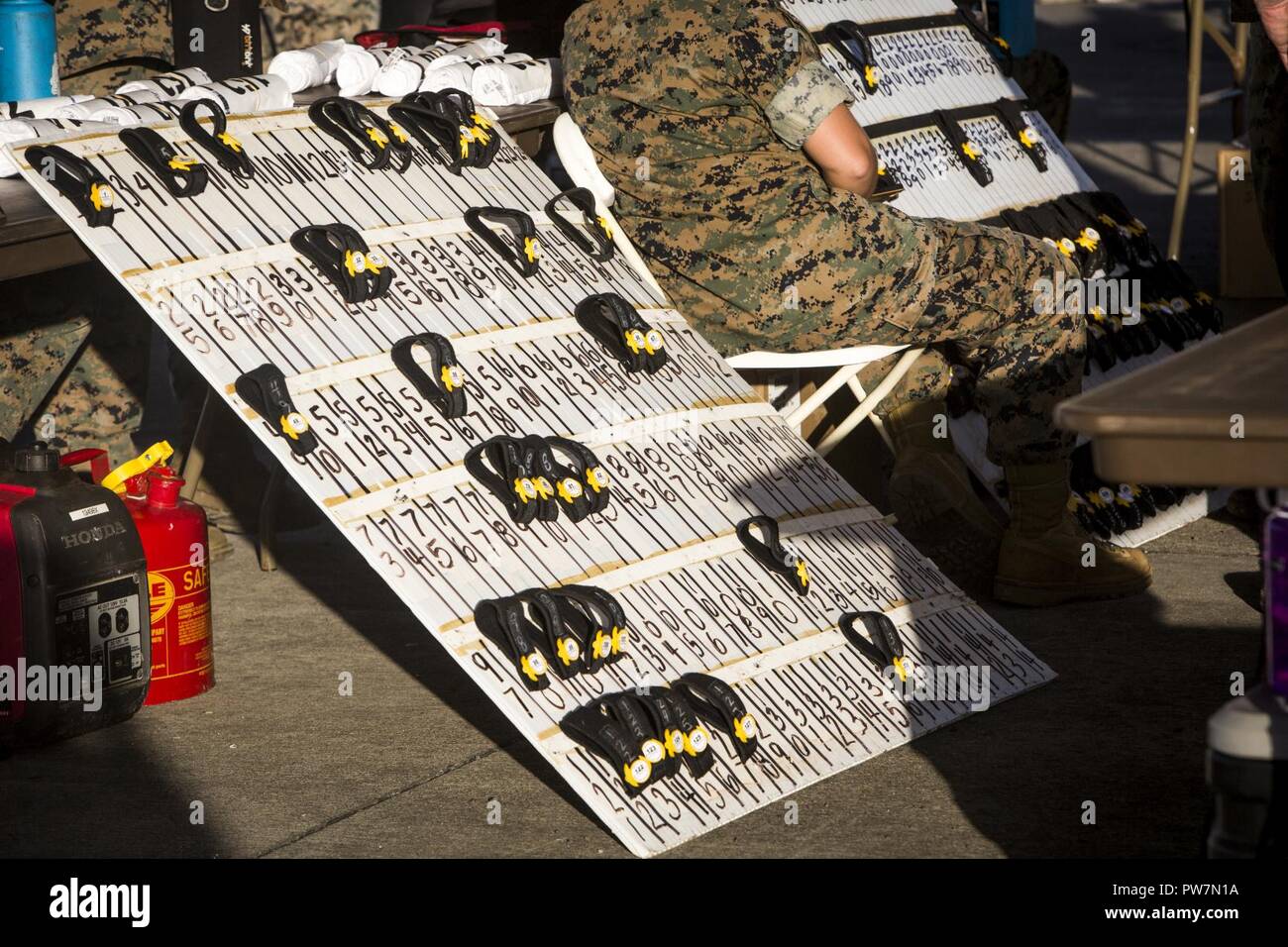 Sets of wearable monitors are used to record the run time of each race ...