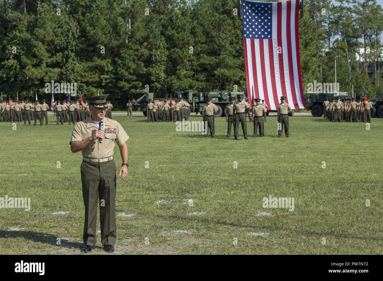 U.S. Marine Corps Col. Adam L. Chalkley, commanding officer of Combat ...