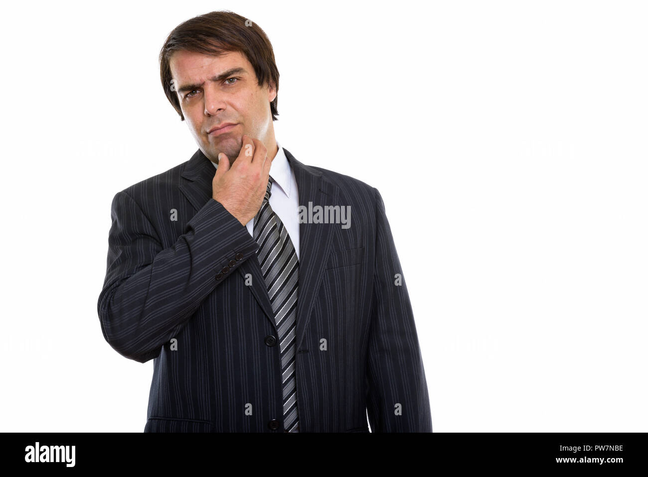 Angry young man businessman hi-res stock photography and images - Alamy