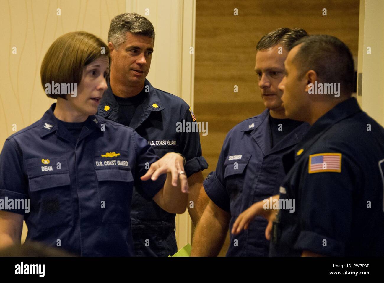 Capt. Megan Dean, commander of Coast Guard Sector Miami, meets the Lt ...