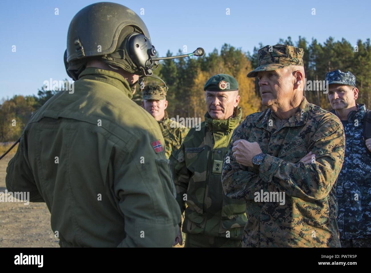 Commandant of the Marine Corps Gen. Robert B. Neller, right, speaks ...