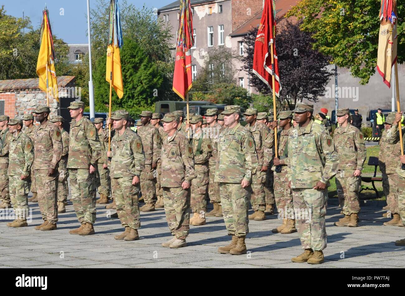 MARKET SQUARE, ZAGAN, Poland— Soldiers of the 2nd Armored Brigade ...