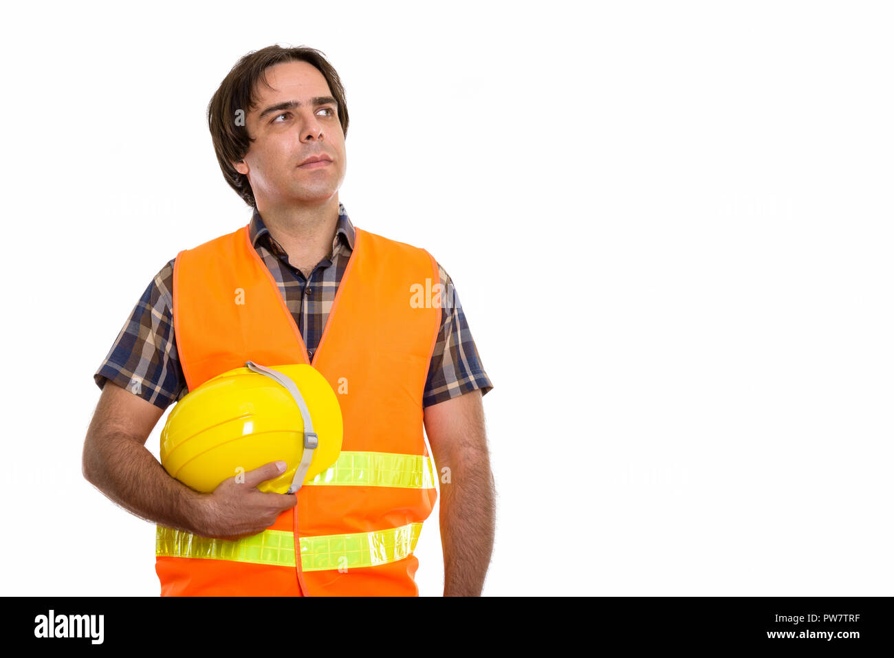 Construction worker thinking hi-res stock photography and images - Alamy