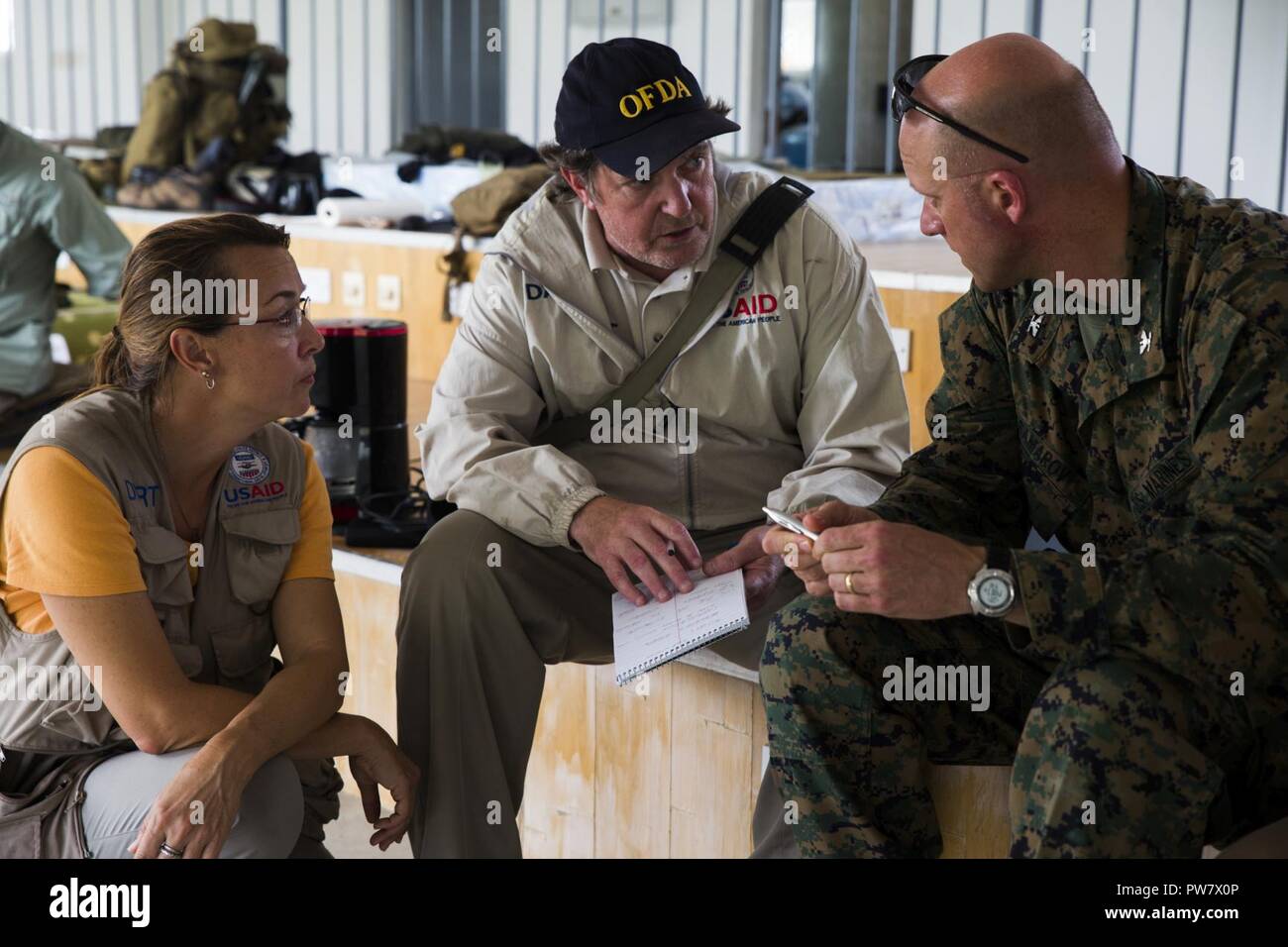 U.S. Marine Col. Michael V. Samarov, right, commander of Joint Task ...
