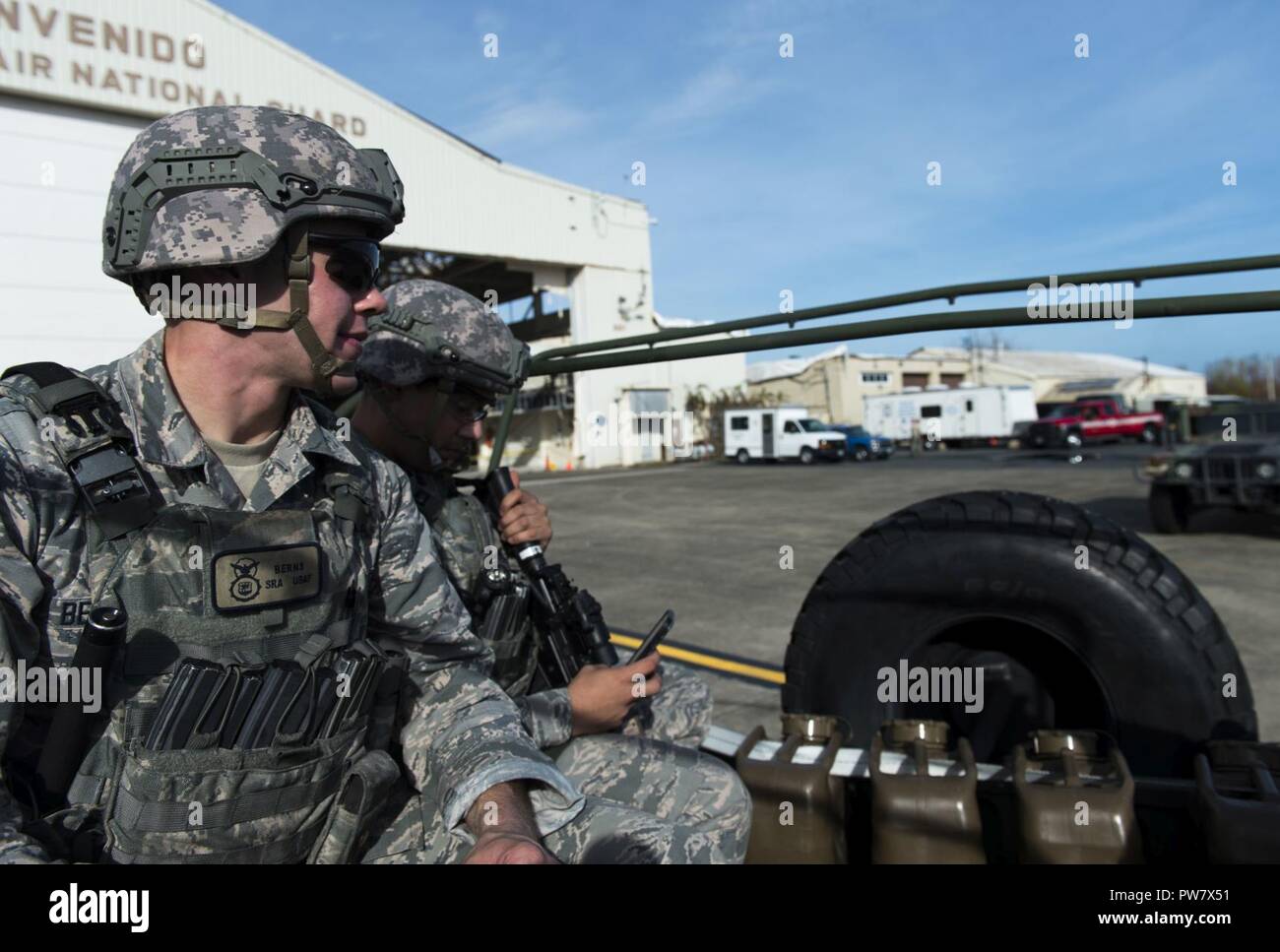 U.S. Air National Guard Senior Airman Cody Berns, security forces ...