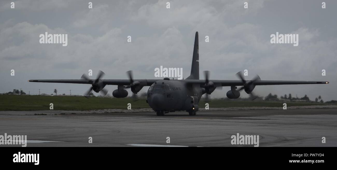 A C-130 Hercules assigned to the 302nd Airlift Wing taxis at Grandly ...