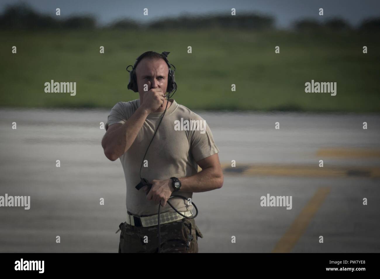 An Air Commando with the 15th Aircraft Maintenance Unit performs pre ...