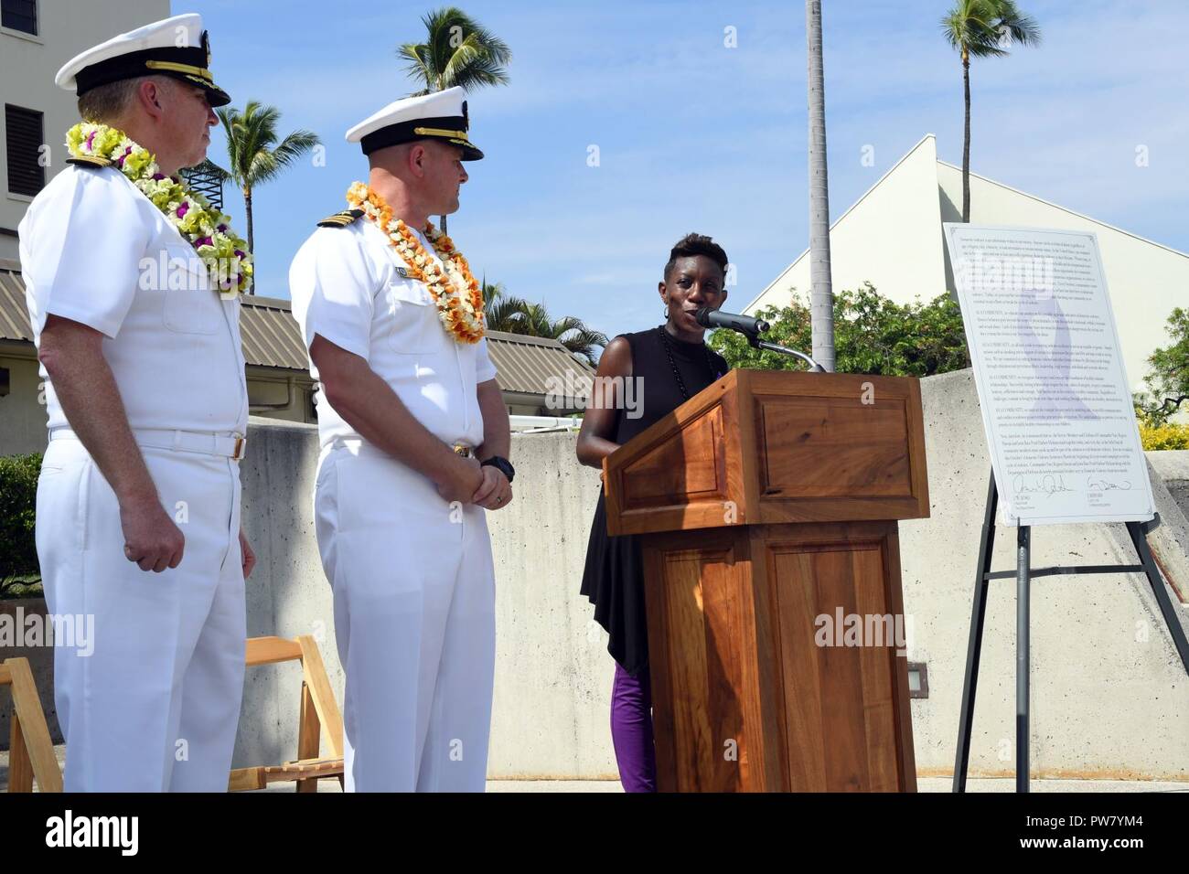 PEARL HARBOR (Oct. 2, 2017) Kimika Louis, a Military Family Support ...