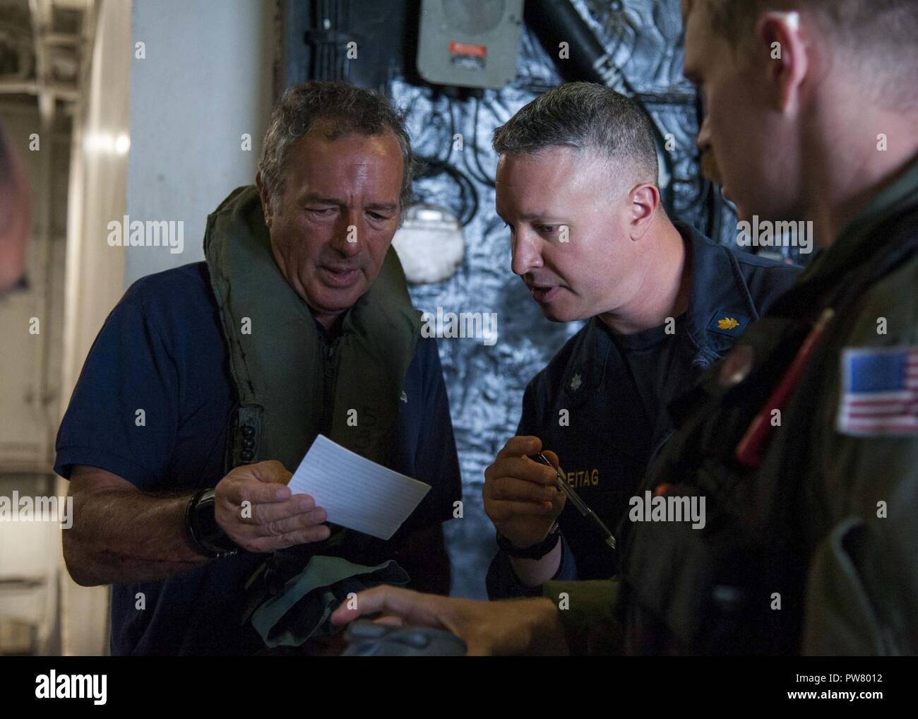 CARIBBEAN SEA (Sept. 29, 2017) Cmdr. Gregory Freitag, the officer in ...