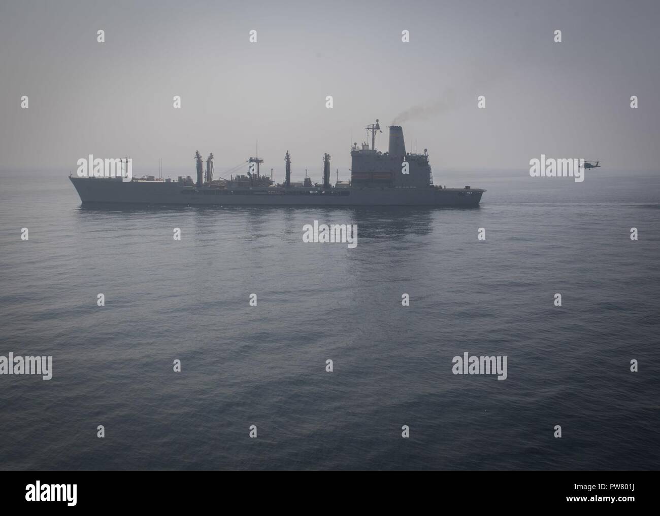 ARABIAN GULF (Sept. 26, 2017) An MH-60R Sea Hawk helicopter assigned to ...