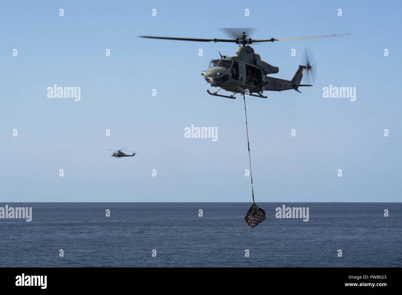 MEDITERRANEAN SEA (Sept. 28, 2017) Two UH-1Y Venoms, assigned to Marine ...