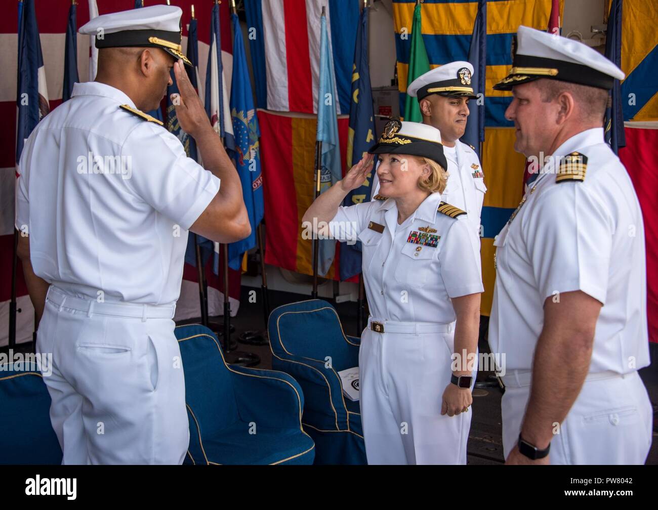SAN DIEGO (September 28, 2017) Capt. Jen Ellinger, the incoming ...