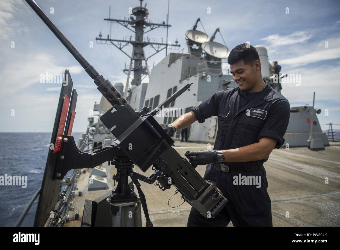 SOUTH CHINA SEA (Sept. 30, 2017) Gunner’s Mate Seaman Solomon ...