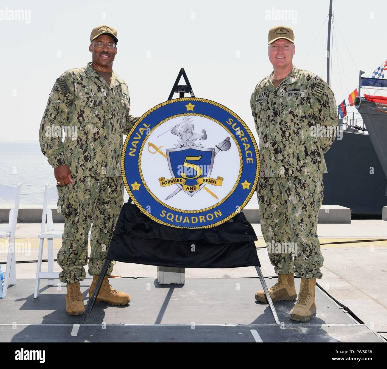 MANAMA, Bahrain (Oct. 1, 2017) Rear Adm. Jesse A. Wilson, Jr ...