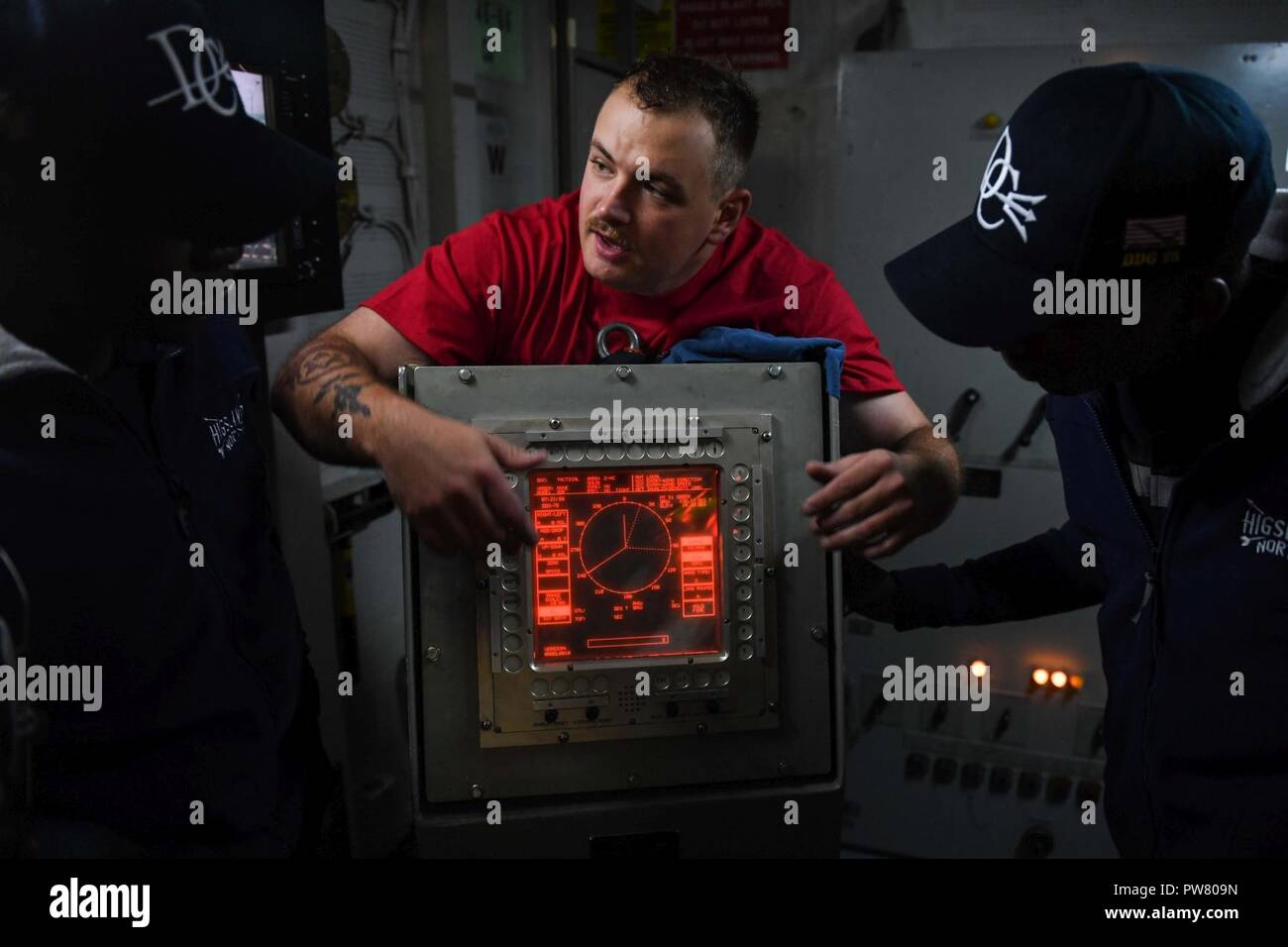 ATLANTIC OCEAN (Sept. 27, 2017) Fire Controlman 3rd Class Tyler Stewart ...