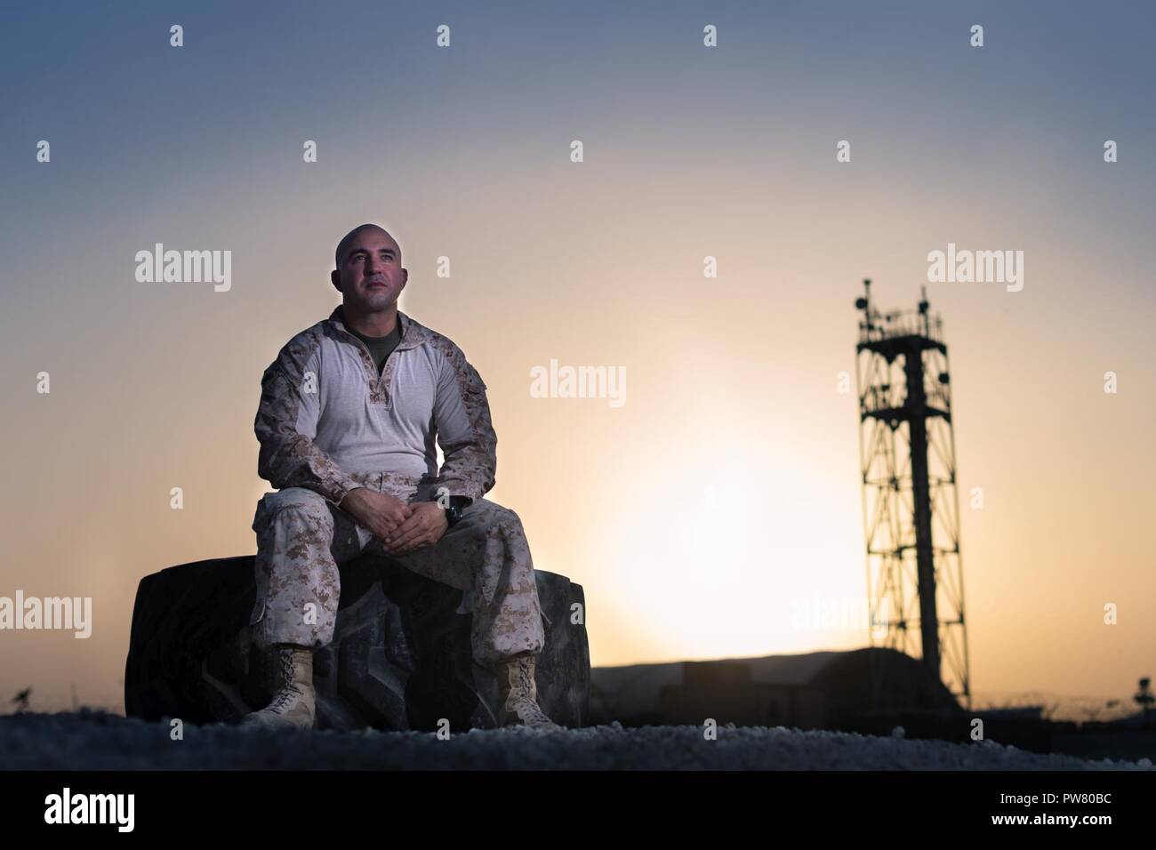 U.S. Marine 1st Sgt. Gilbert G. Oshana, Baker Company, 1st Battalion ...