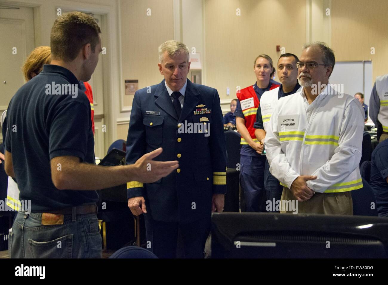 Rear Adm. Peter Brown, commander for the 7th Coast Guard District ...