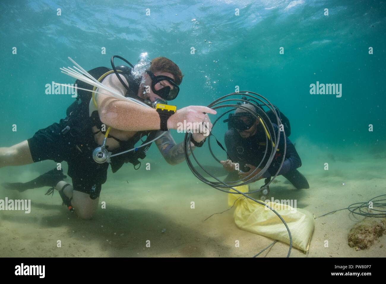 (TRINCOMALEE, Sri Lanka) U.S. Navy Construction Electrician 1st Class ...