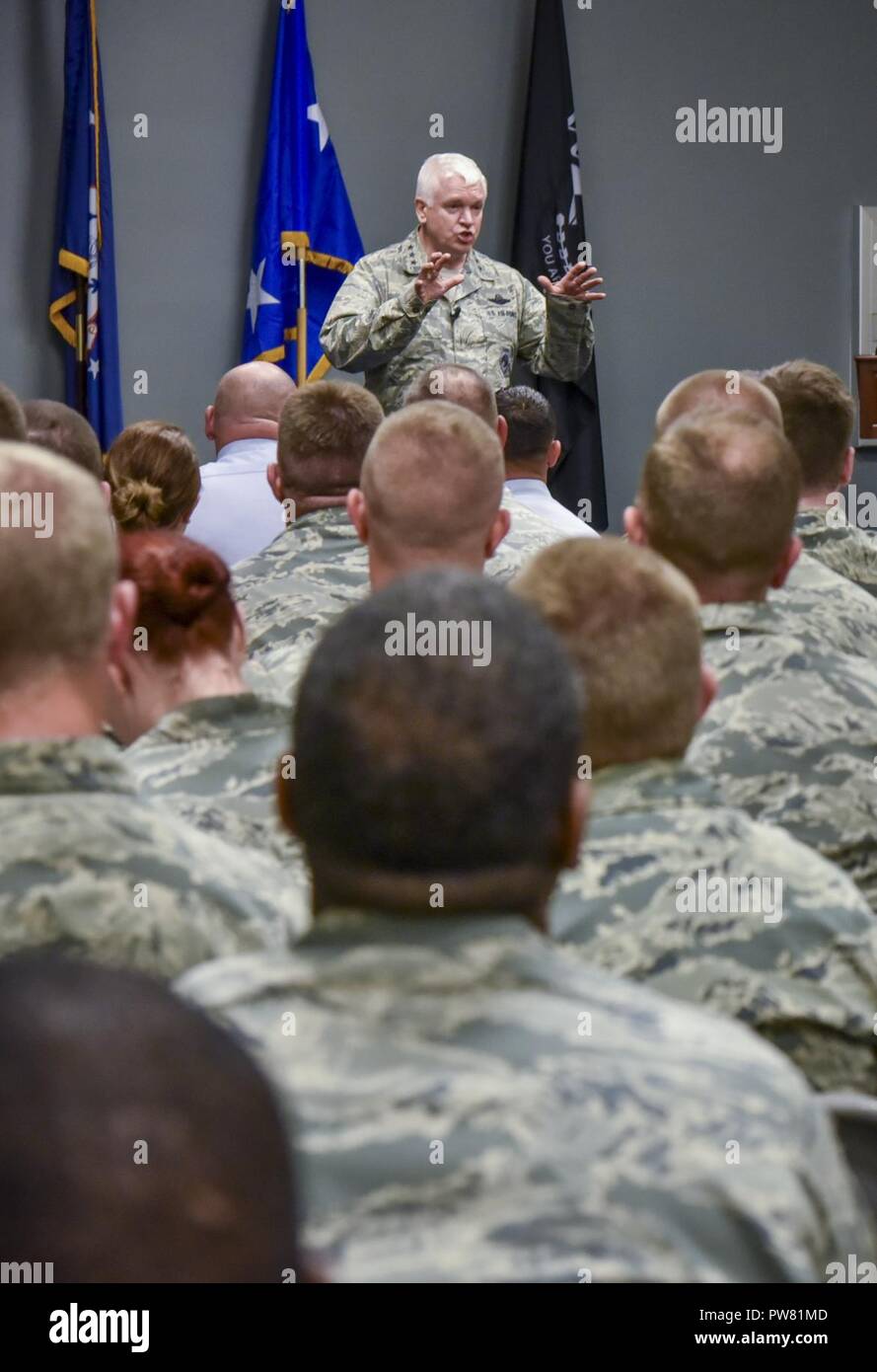 Lt. Gen. L. Scott Rice, Director, Air National Guard speaks to the ...