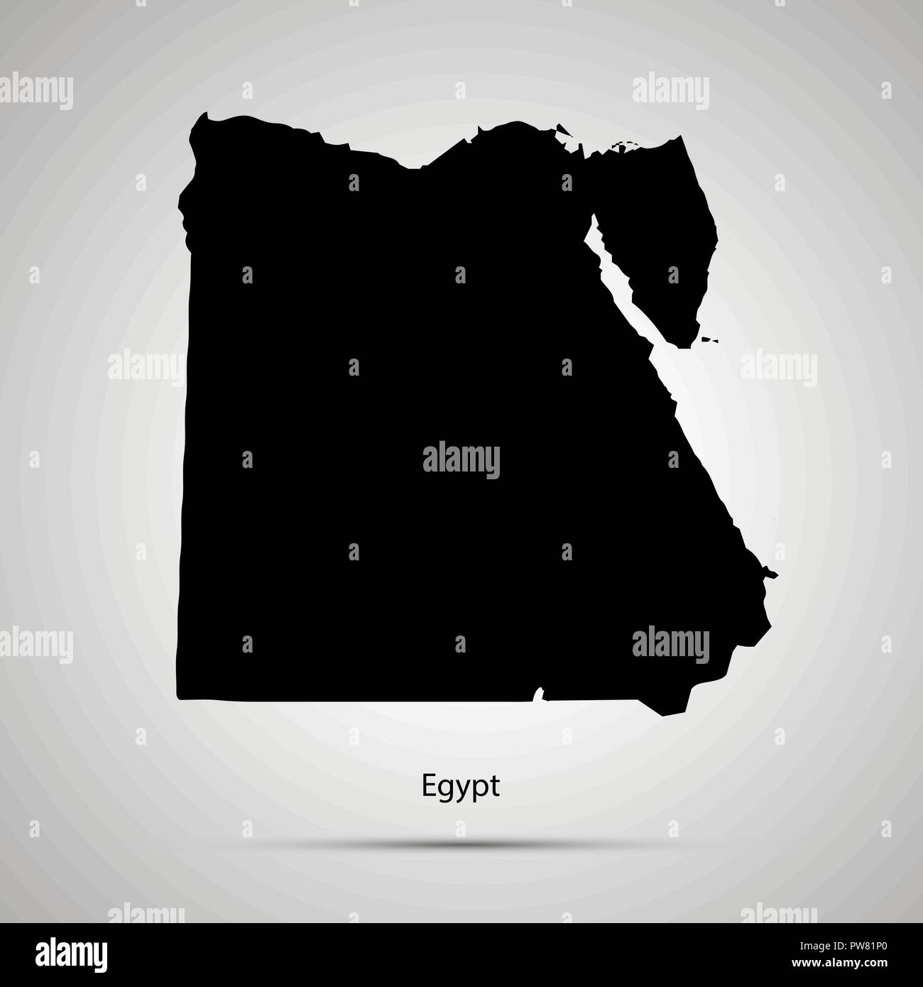 Egypt country map, simple black silhouette Stock Vector Image & Art - Alamy