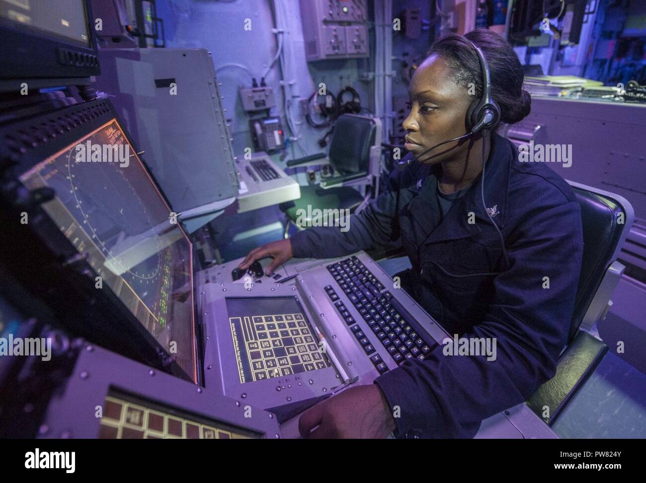 5TH FLEET AREA OF OPERATIONS (Oct. 2, 2017) Operations Specialist 3rd ...