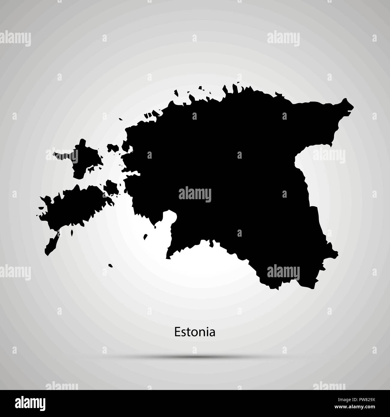 Simple political map estonia hi-res stock photography and images - Alamy