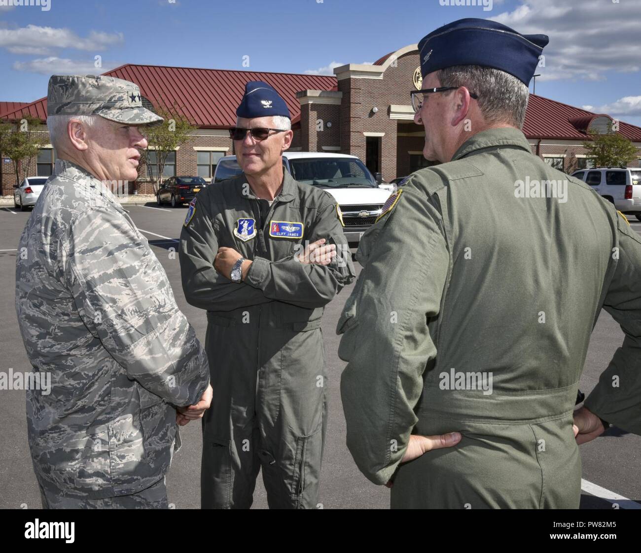 Lt. Gen. L. Scott Rice, Director, Air National Guard is met by Col ...