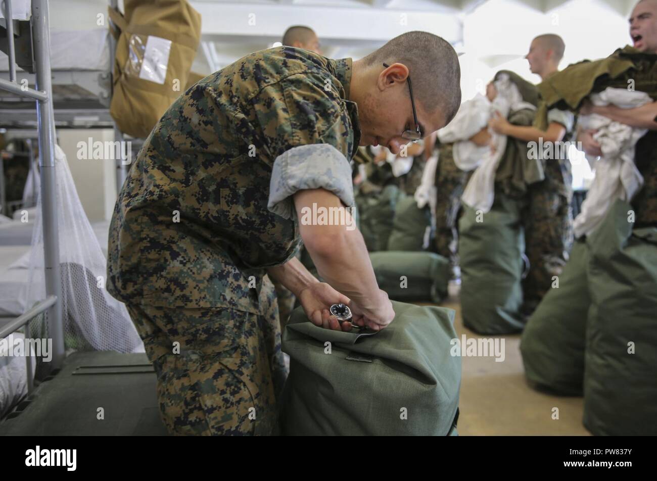 Navy bag inspection hi-res stock photography and images - Alamy