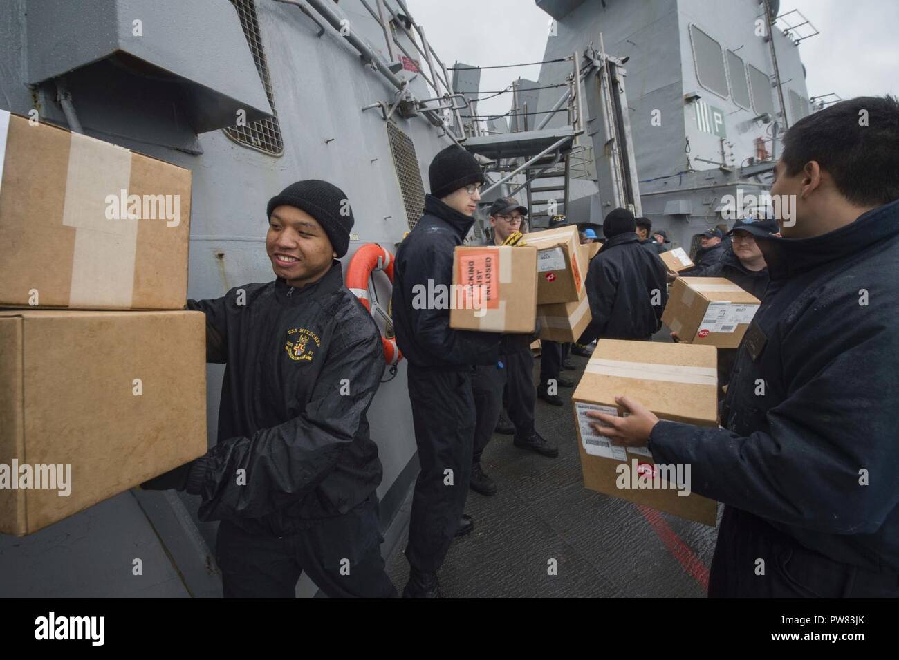 IRISH SEA (Sept. 27, 2017) Sailors assigned to the Arleigh Burke-class ...