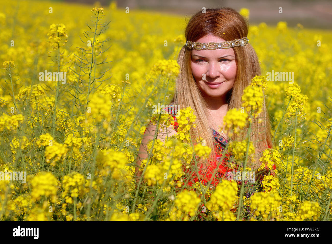 Lady in the field hi-res stock photography and images - Alamy