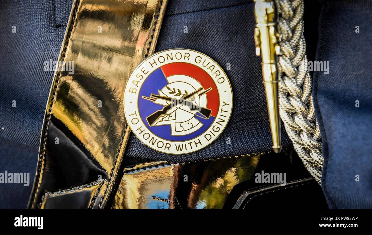 Honor Guard practice for the presentation-of-colors detail at Barksdale ...