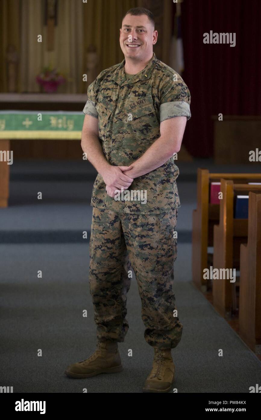 CAMP FOSTER, OKINAWA, Japan – Lt. Patrick A. Flynn poses for a picture ...