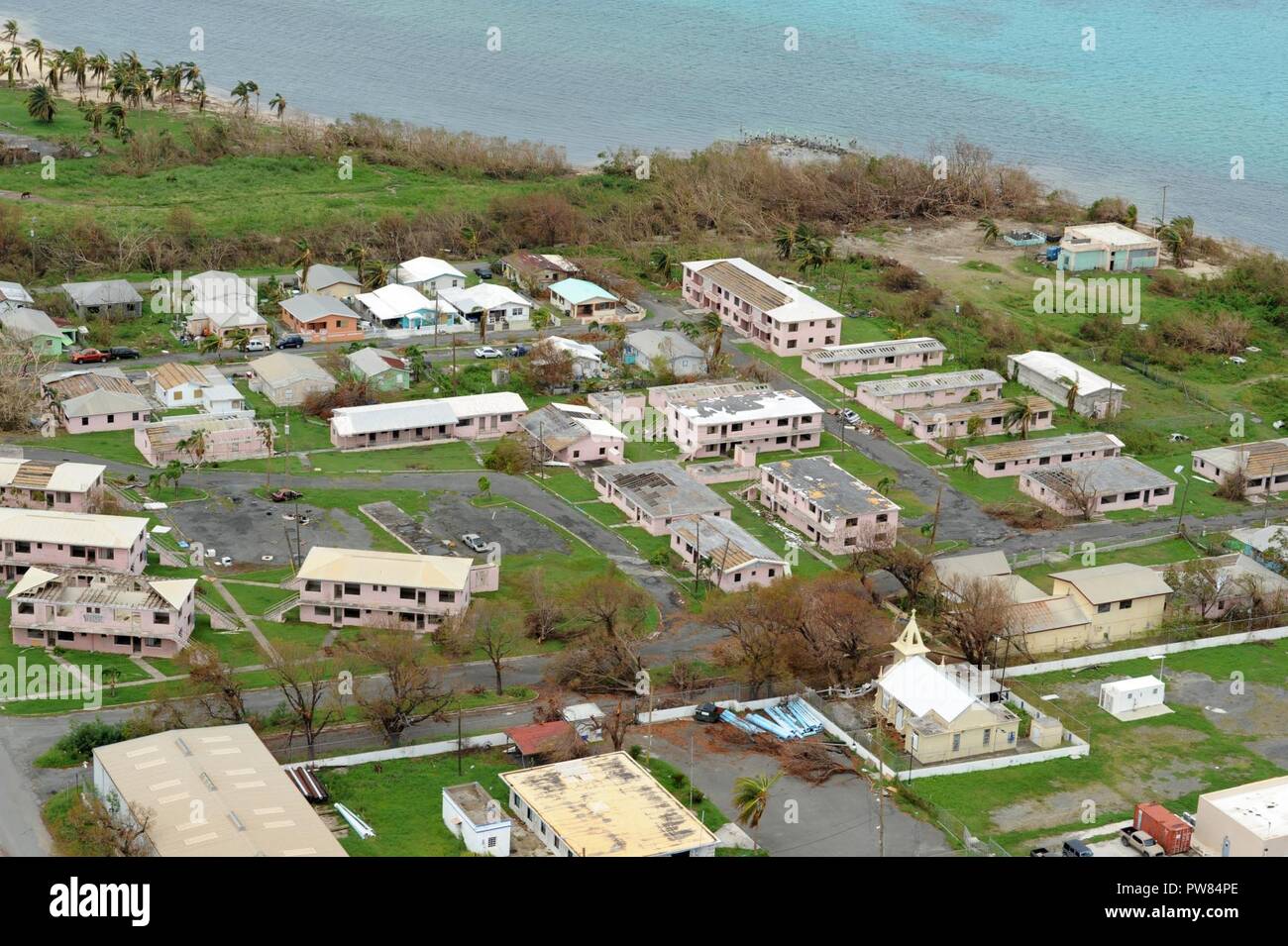 St. Croix, US Virgin Islands--Aerial views of the island show ...