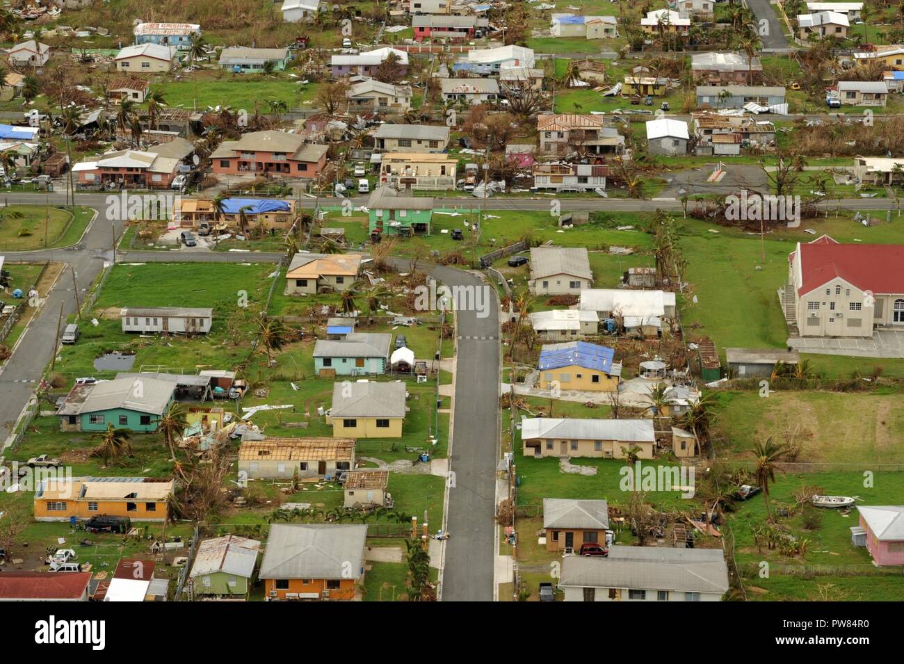 St. Croix, US Virgin Islands--Aerial views of the island show ...