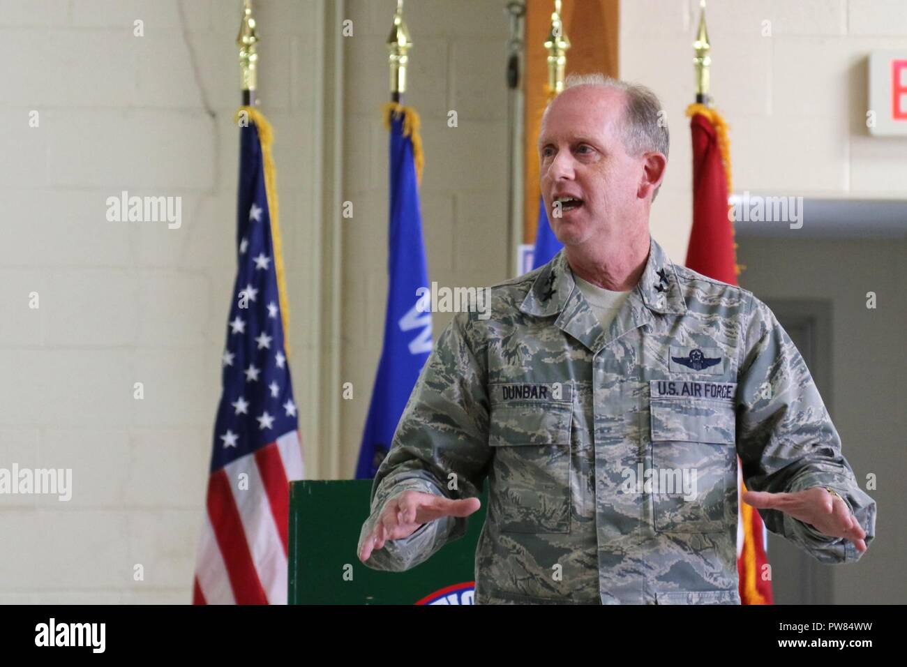 Maj. Gen. Don Dunbar, Wisconsin's adjutant general, addresses the ...