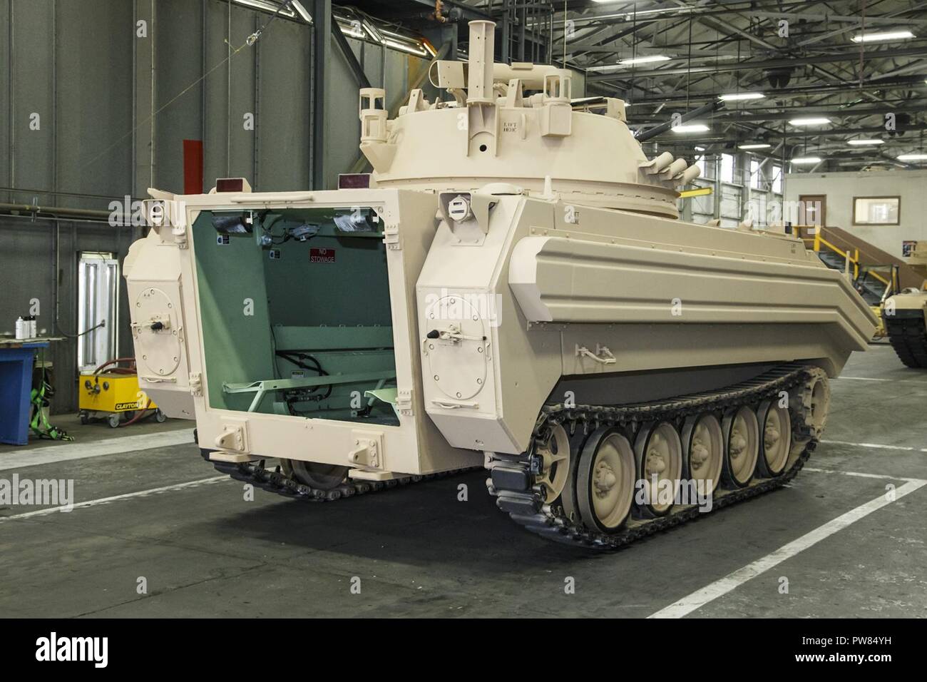 A M113A3/BMP-2 Opposing Forces Surrogate Vehicle stands in the Final ...