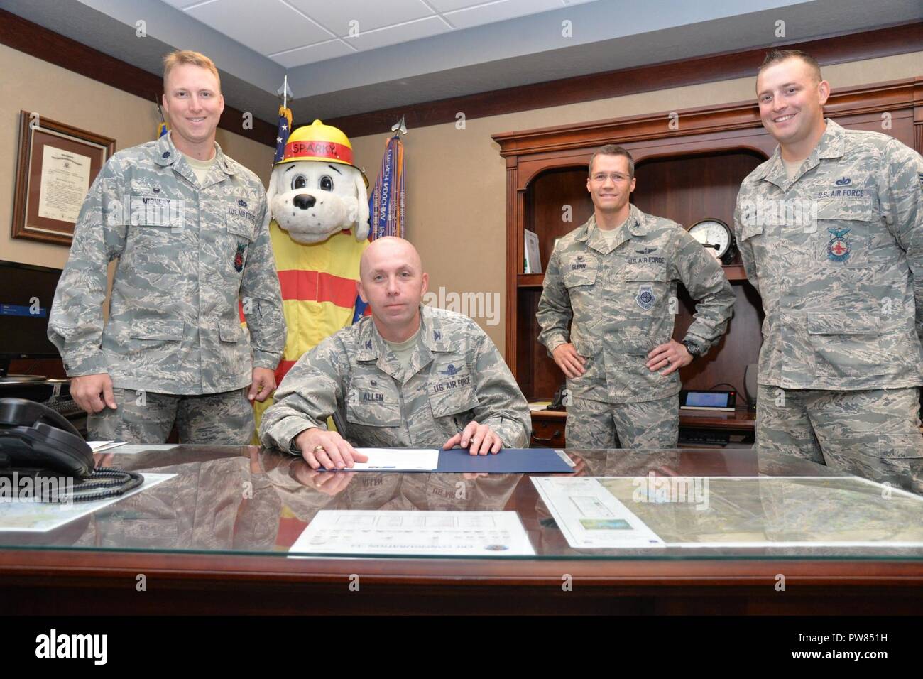 From left to right – Lt. Col. Alex Mignery, 341st Civil Engineer ...