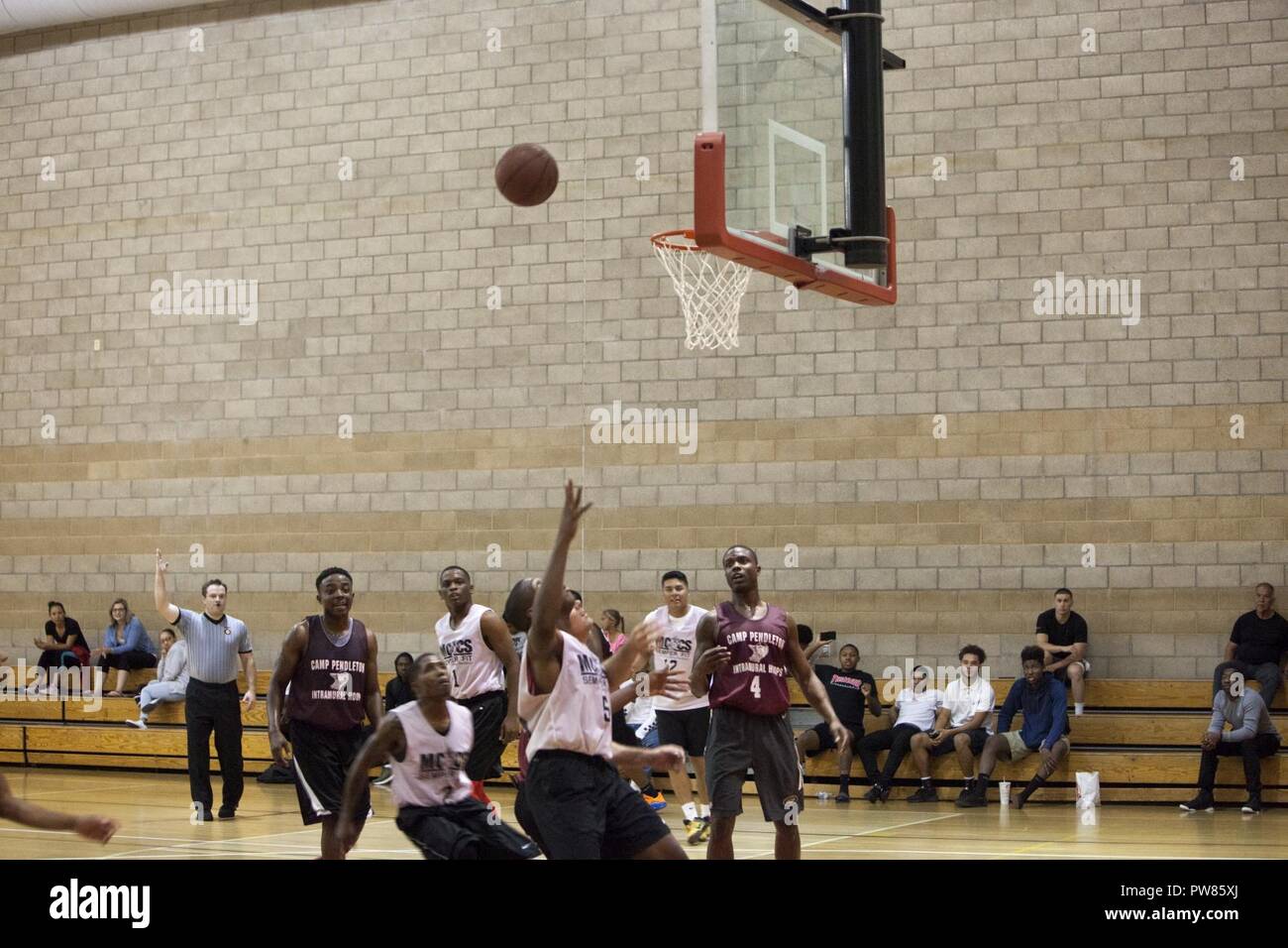 The Raiders reach for a rebound during the second half of the 2017 USAA ...