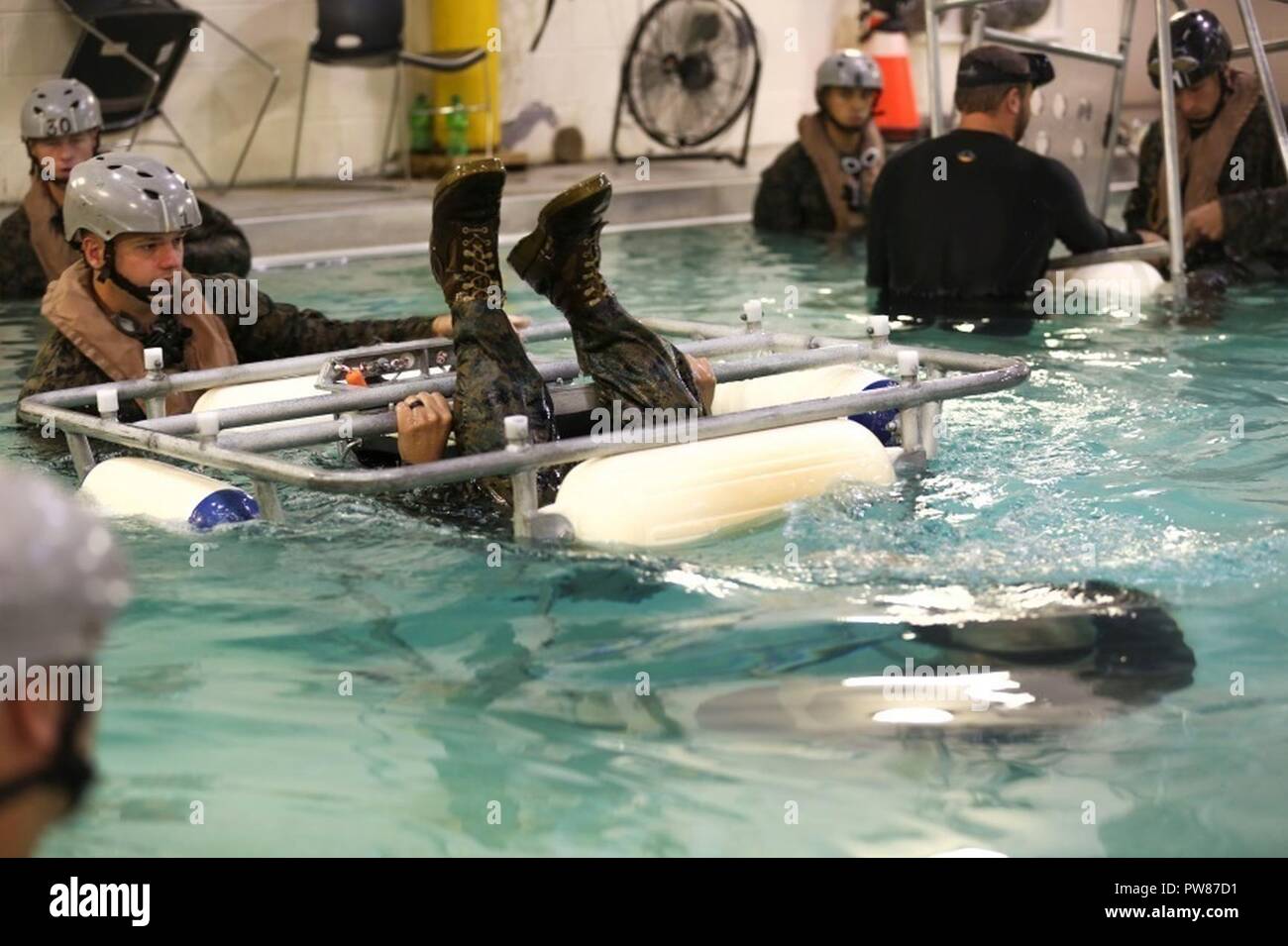 A Marine with the 26th Marine Expeditionary Unit (MEU) practices ...