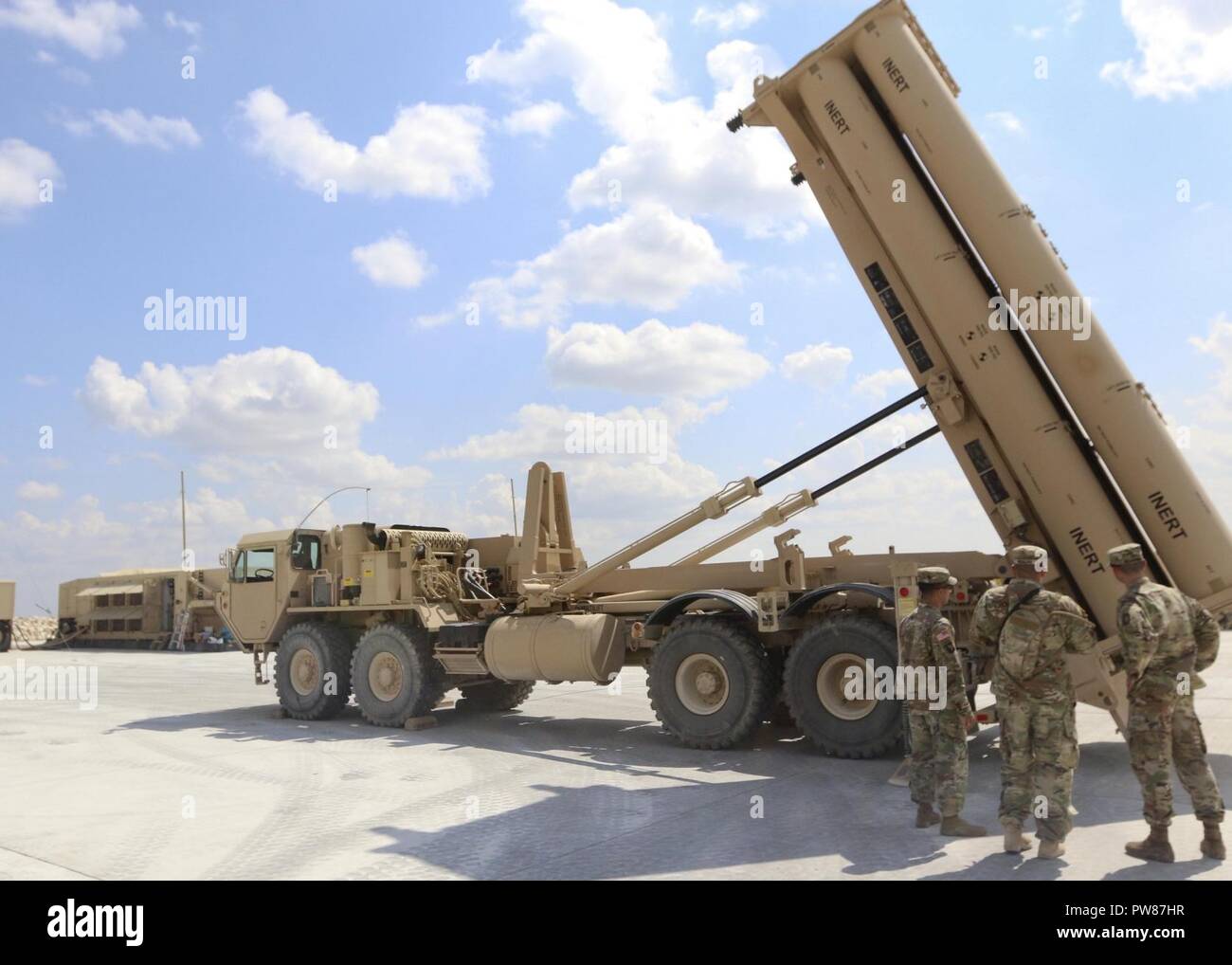 A Soldier with Battery Echo, 62nd Air Defense Artillery Regiment, 69th ...