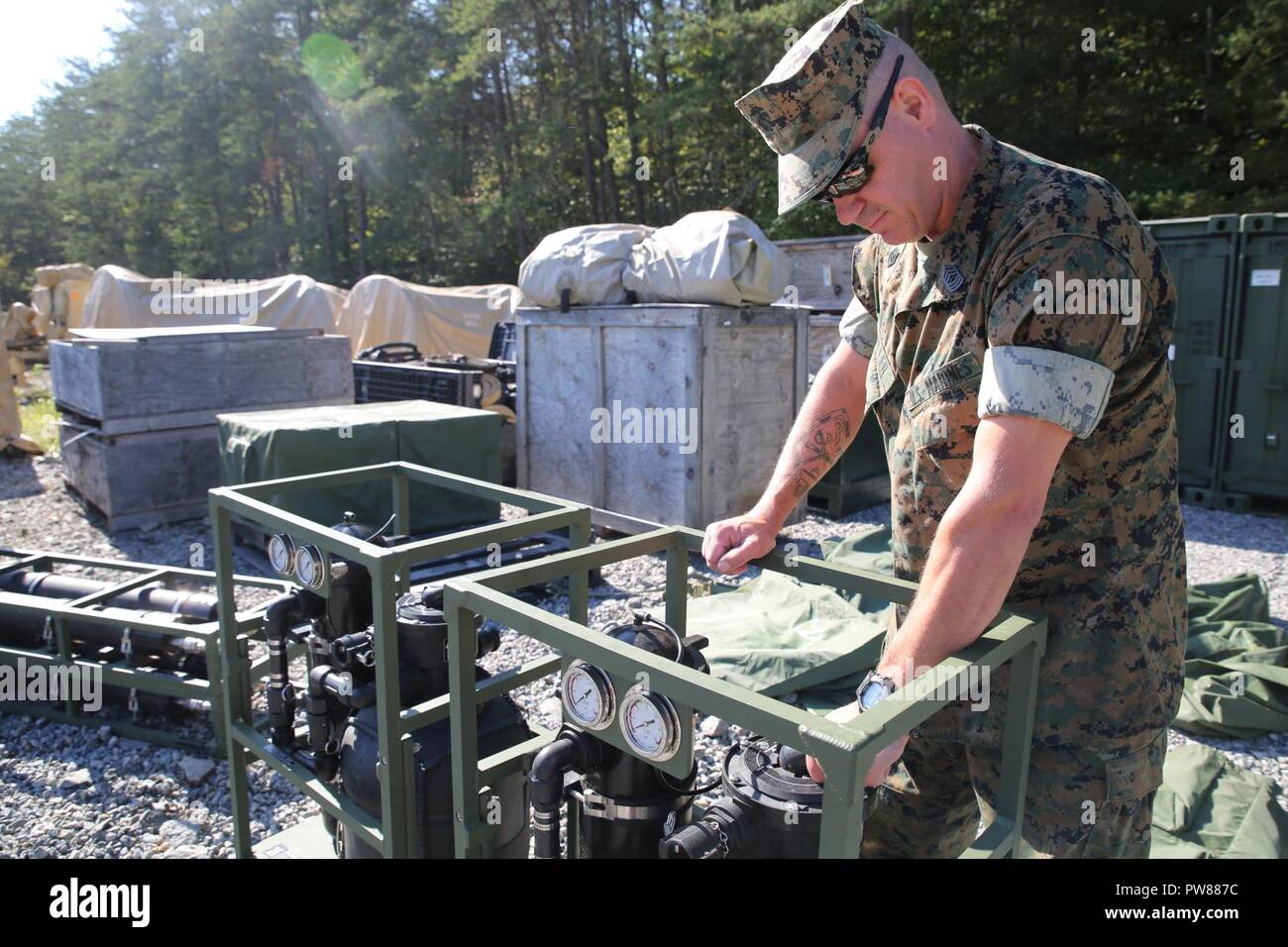 Master Sgt. Ryan Miller, project officer for Family of Water Systems at ...