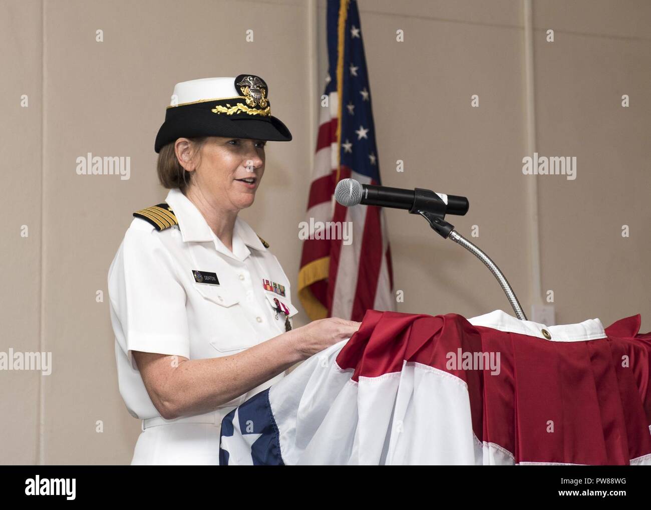 KINGS BAY, Georgia (June 21, 2018) Capt. Laura Deaton offers farewell ...