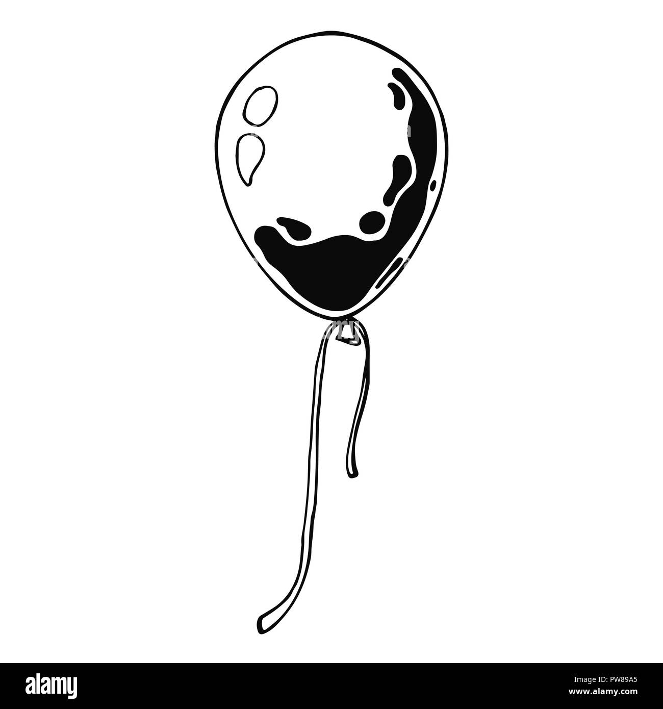Sketch balloon. Hand drawn, isolated on a white background. Vector ...