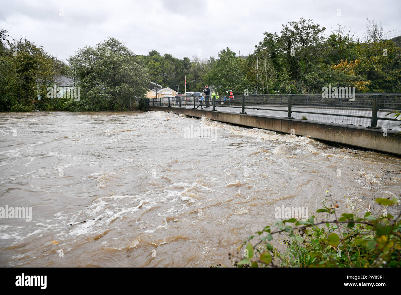 The River Neath rises high to the main road in Aberdulais, Neath, South ...