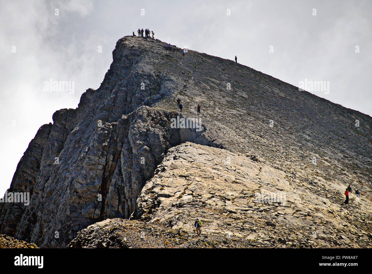 Central Greece, Olympus Mount, reaching the Skala summit (2.820 m ...
