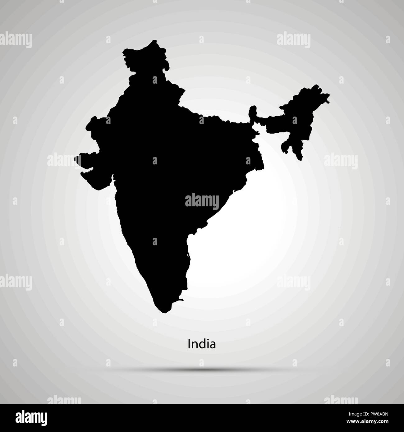 India map black hi-res stock photography and images - Alamy